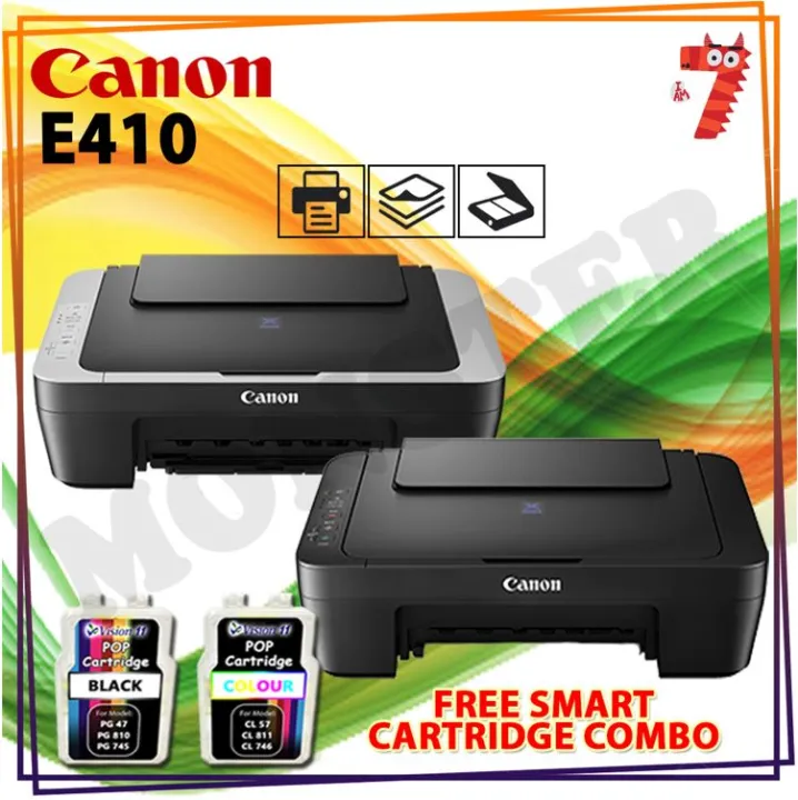 CANON E410 ALL IN ONE PIXMA INK EFFICIENT PRINTER FOC POP CARTRIDGE ...