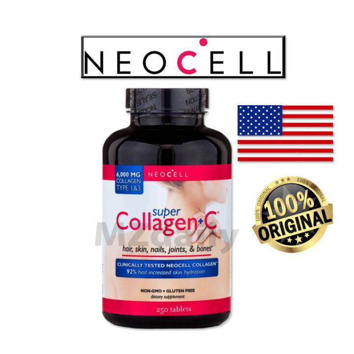NeoCell Super Collagen + C Type 1 & 3 Plus C Tablets Bottle of 250 ...