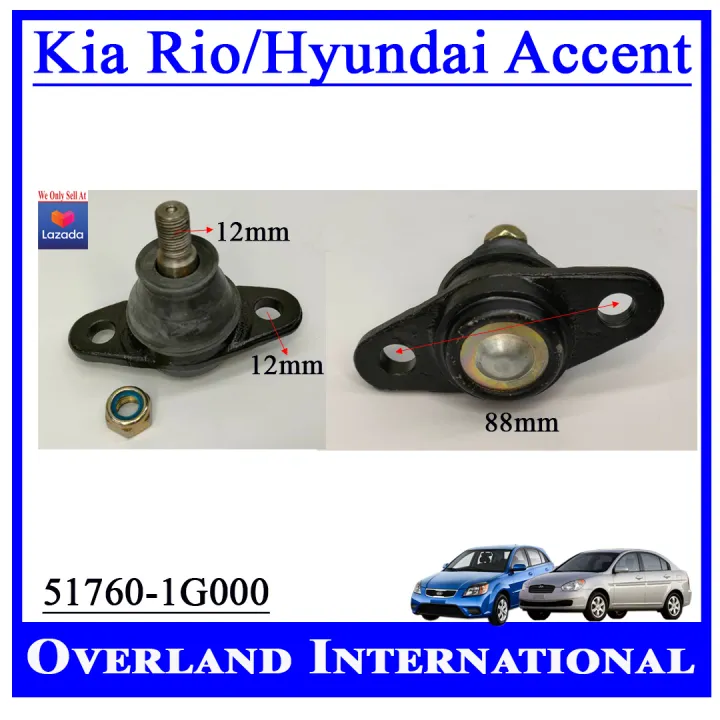 BALL JOINT LOWER (Sold By Piece) For Kia Rio 2006-2011 & Hyundai Accent ...