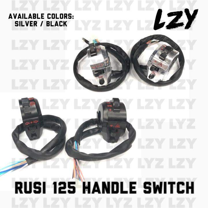 Rusi 125 Handle Switch Assy Set Pair (Left/Right) Motorcycle Black ...