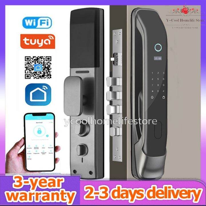 Tuya WIFI Smart Lock Fingerprint Lock Security Digital Card keypad Cat ...