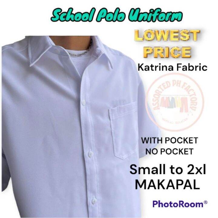 【COD】 WHITE POLO SCHOOL UNIFORM FOR BOYS WITH POCKET | Lazada PH
