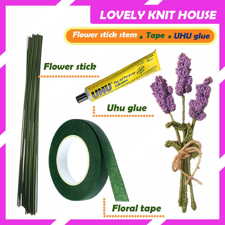 40cm Iron Flower Stick Tangkai Bunga Sabun Soap Dawai Besi Bunga UHU ...