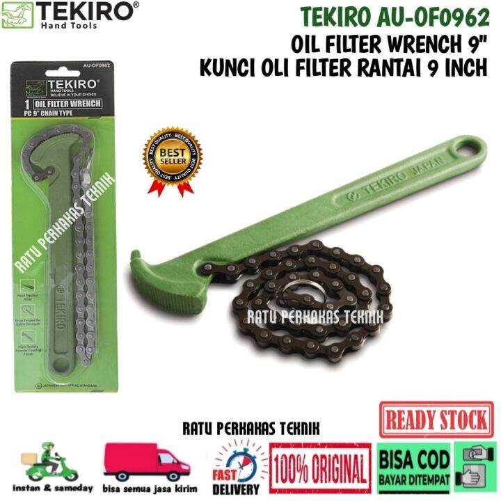 KUNCI OLI FILTER RANTAI 9 INCH TEKIRO AU-OF0962 OIL FILTER WRENCH CHAIN ...