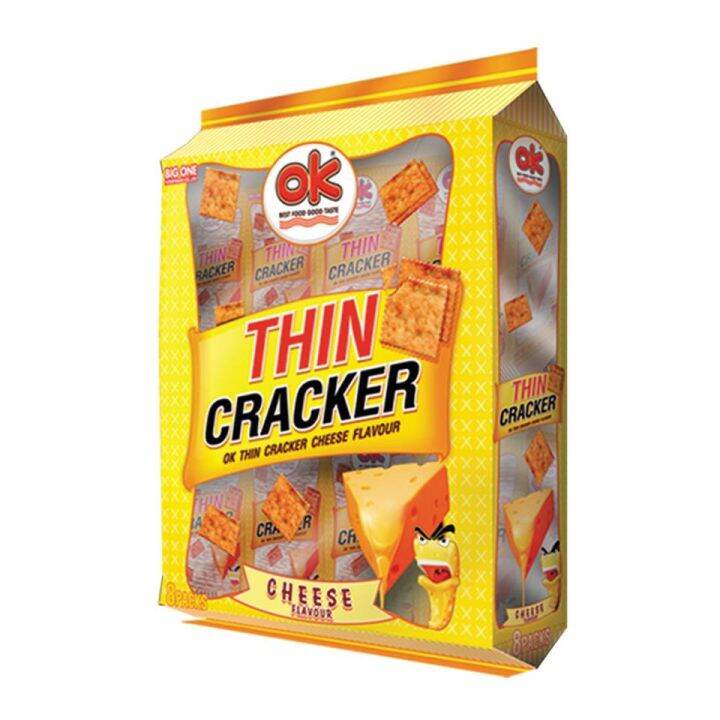 🧀 OK Thin Cracker Cheese Flavour โอเค ทิน แครกเกอร์ รสชีส 256 กรัม ...