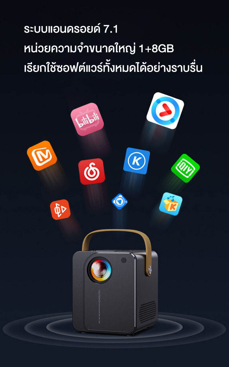 【9.9】MUDIX CP350A 5000 ลูเมน 1080P+WiFi เครื่อง ฉาย โปรเจคเตอร์ 4k มินิ ...