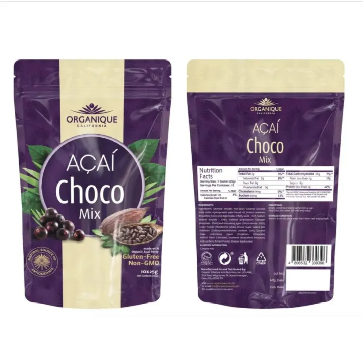 Acai CHOCOLATE Mix Powder X 10 25g Sachet | Lazada PH