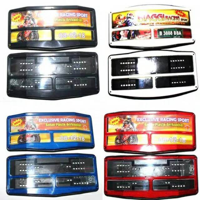 Cover Plat Nomor Motor Bingkai Plat Nomor Motor Model Cembung Fast ...