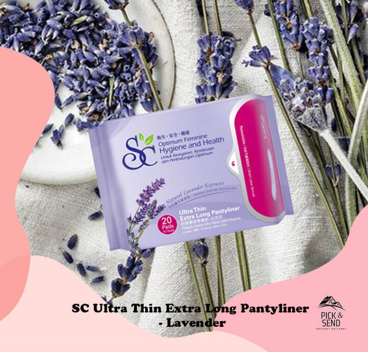 Cosway SC Ultra Thin Extra Long Pantyliner - Lavender / 18cm x 20 pads ...
