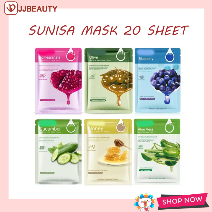 20pcs 1Set of Sunisa Facial Mask Sheets Skin Care Natural Essence ...