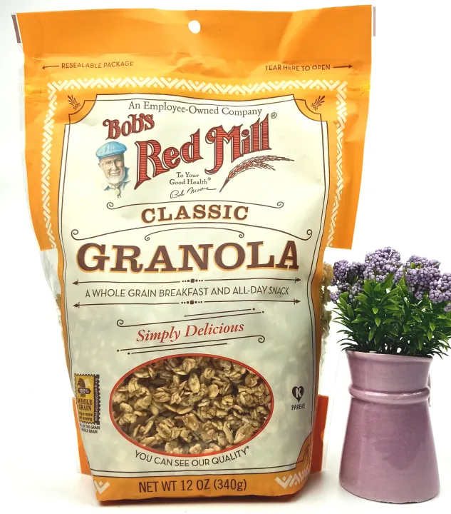 Bob's Red Mill Classic Granola 340 g. (ธัญพืชอบกรอบ 100%) Whole grains ...