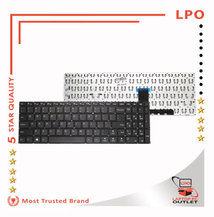 LPO Laptop Keyboard 310-15 (without frame) Compatible with Lenovo ...
