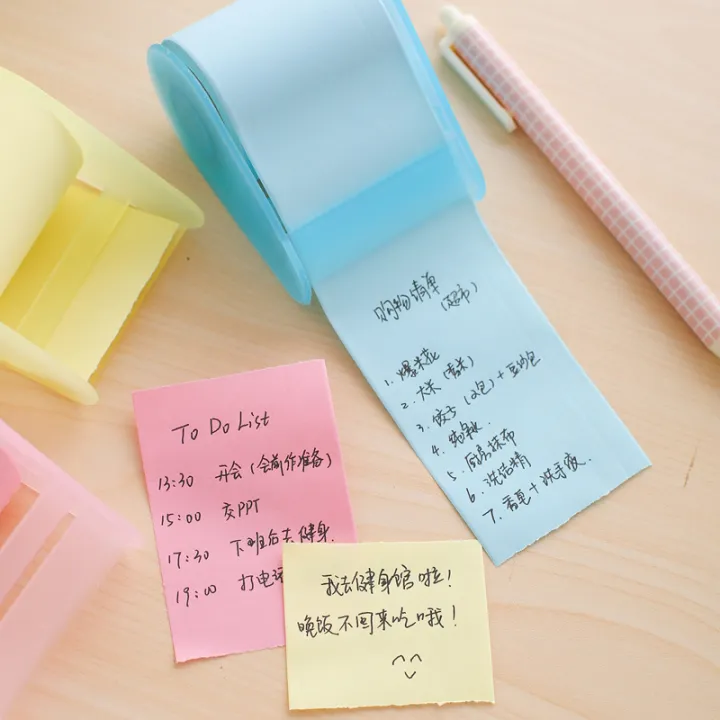 Roller sticky note tearable roll Korean ins students cute cartoon girl ...
