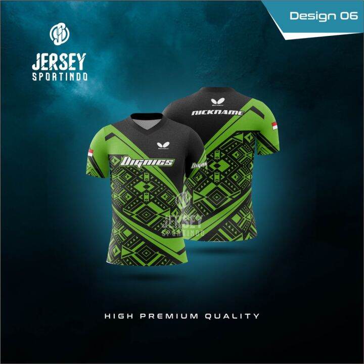 Baju Kaos Jersey Printing Olahraga Tenis Meja Pingpong Badminton Futsal ...