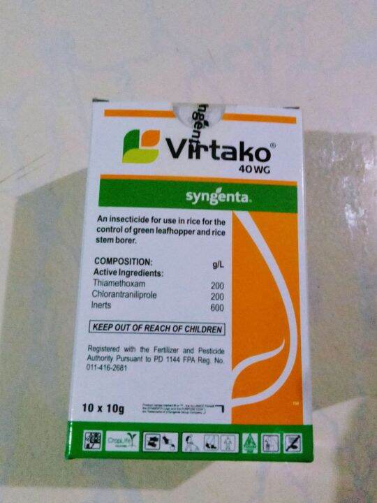 VIRTAKO 40WG THIAMETHOXAM INSECTICIDE (10X10G BOX) BY SYNGENTA | Lazada PH