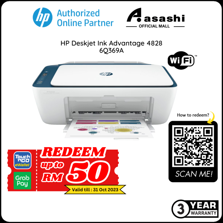 HP Deskjet Ink Advantage 4828 Aio Printer 6Q369A (Print,Scan,Copy ...