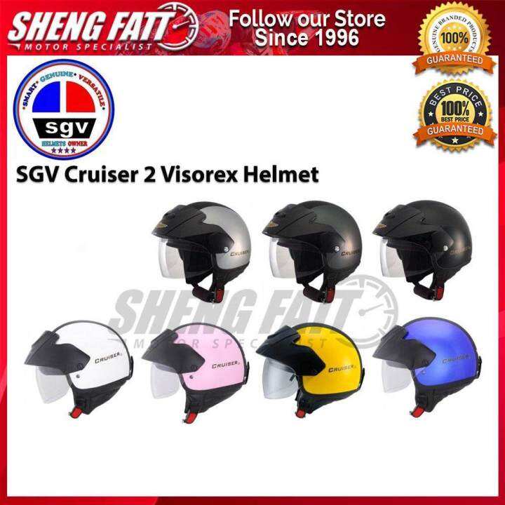 SGV Cruiser 2 Visorex Helmet with Visor for Motorcycle - [ORIGINAL ...