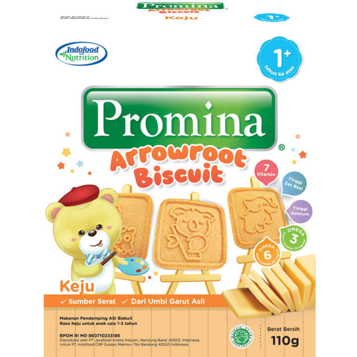 Promina Arrowroot Cookies Keju N-Shape 110 g | Lazada Indonesia