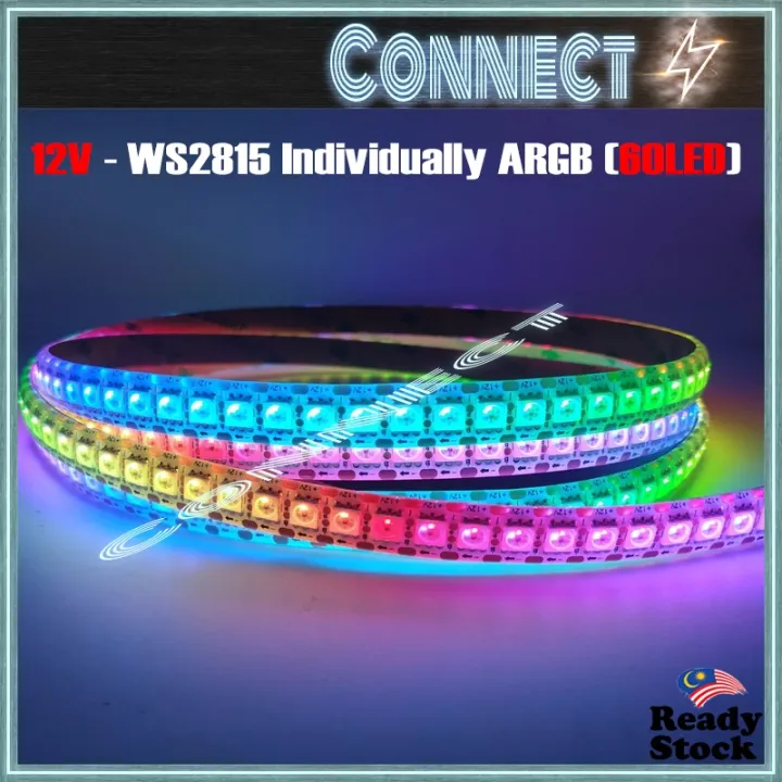 12V ARGB WS2815 Led Light Strip 12v 60Leds Per Meter WS2815 Waterproof ...