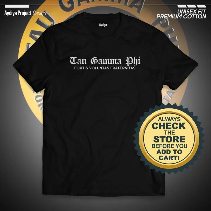 Tau Gamma Phi Triskelion Fortis Voluntas Fraternitas Old Font Shirt ...