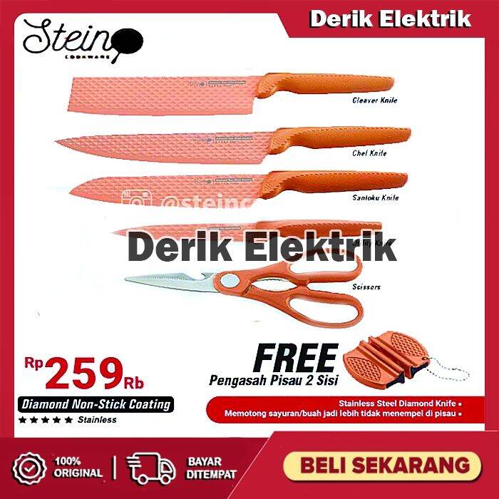 STEIN COOKWARE PISAU DAPUR STEIN KNIFE SET DIAMOND KNIVES PISAU SET 6 ...