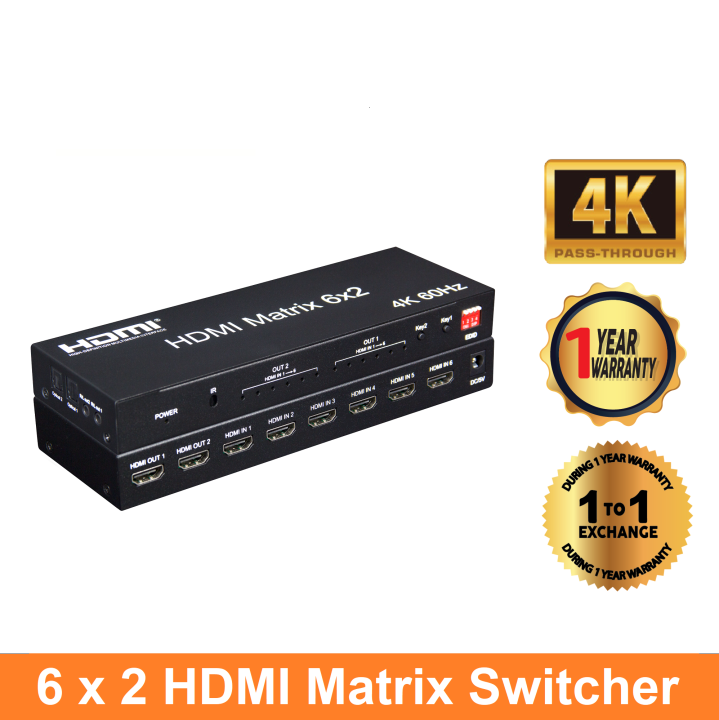6x2 HDMI Matrix Switch | Lazada