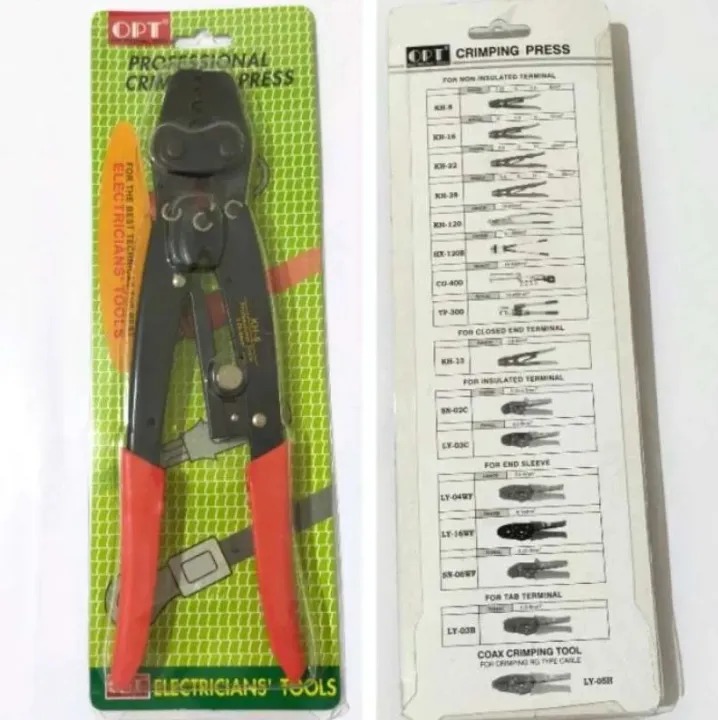Tang Press Skun Kabel OPT KH-8 / Professional HAND CRIMPING TOOL KH8 OPT KH-8 | Lazada Indonesia