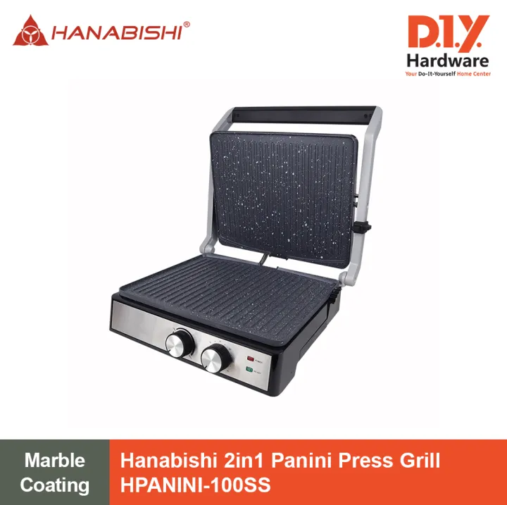 Hanabishi Original 2 in 1 Panini Press & Griller HPANINI 100SS | Lazada PH