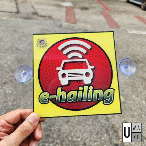 [1 set = 2 pcs] Acrylic E-hailing Sign with suction cup JPJ Standard ...