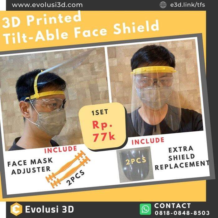 Alat Pelindung Muka Wajah / Tiltable Faceshield - Customable | Lazada ...