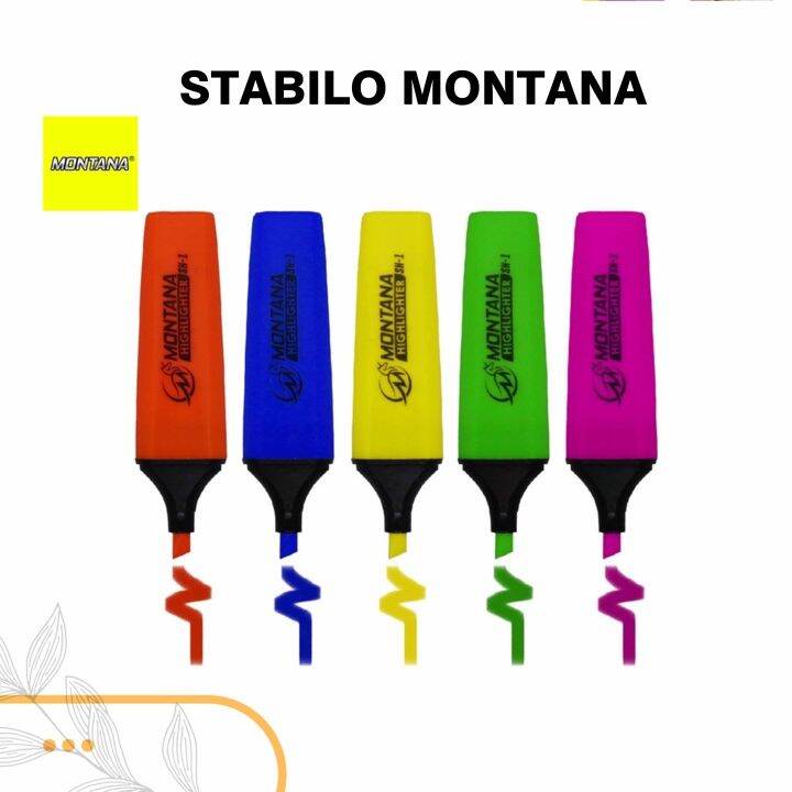 HIGHLIGHTER PENANDA BUKU KERTAS BERWARNA WARNI MONTANA / HIGHLIGTER ...