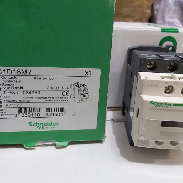 Schneider Kontaktor / Contactor TeSys D LC1D18 220V / LC1D18M7 | Lazada ...