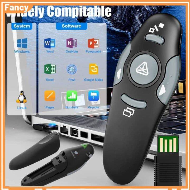 Fancy store USB Wireless 2.4GHz Presentation Slide Presenter Laser ...