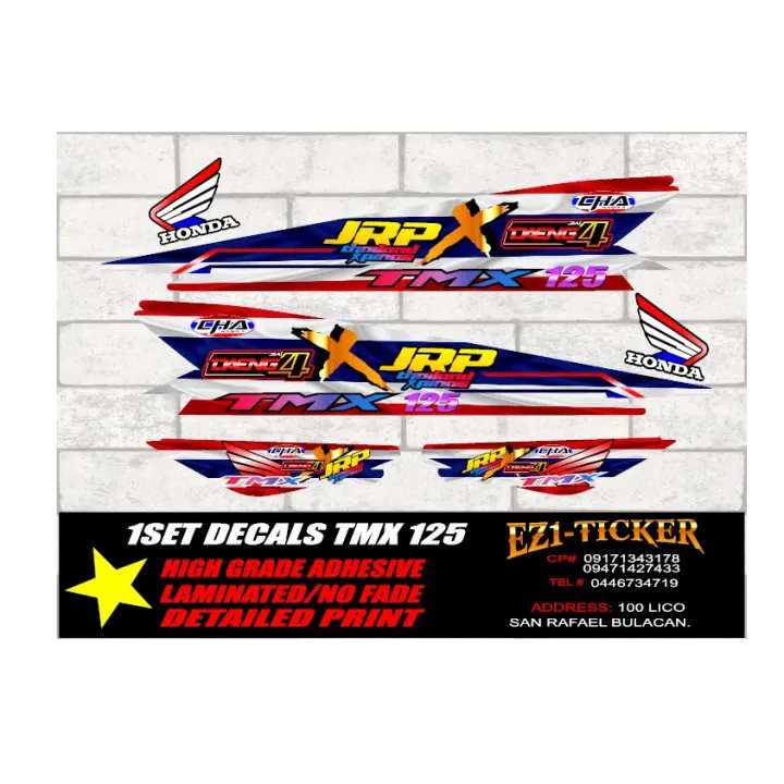 HOT SELL TMX 125 JRP THAI DECALS Sticker with 3years warranty | Lazada PH