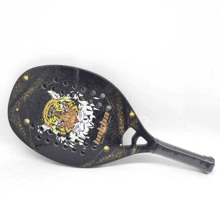 Portable Beach Tennis Racket Racquet Women Carbon Fiber Surface Athlete ...