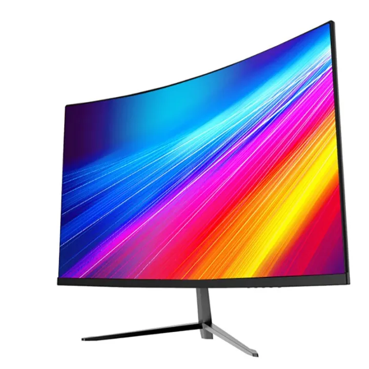 24 Inch Gaming Curved Monitor Pc LCD Smart Monitor Desktop Cpu Computer ...