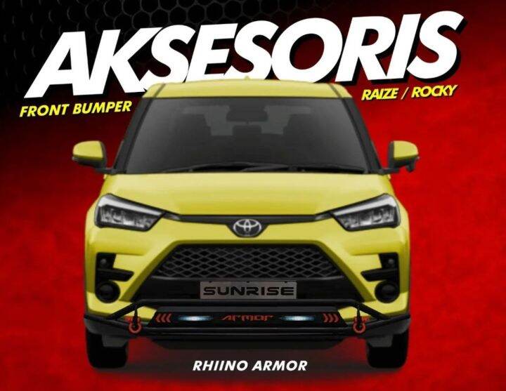 BUMPER RHINO ARMOR TOYOTA RAIZE / DAIHATSU ROCKY WITH LAMP SUPER ...