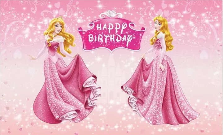 Princess Aurora Backdrop for Girl Princess Theme Birthday Party ...