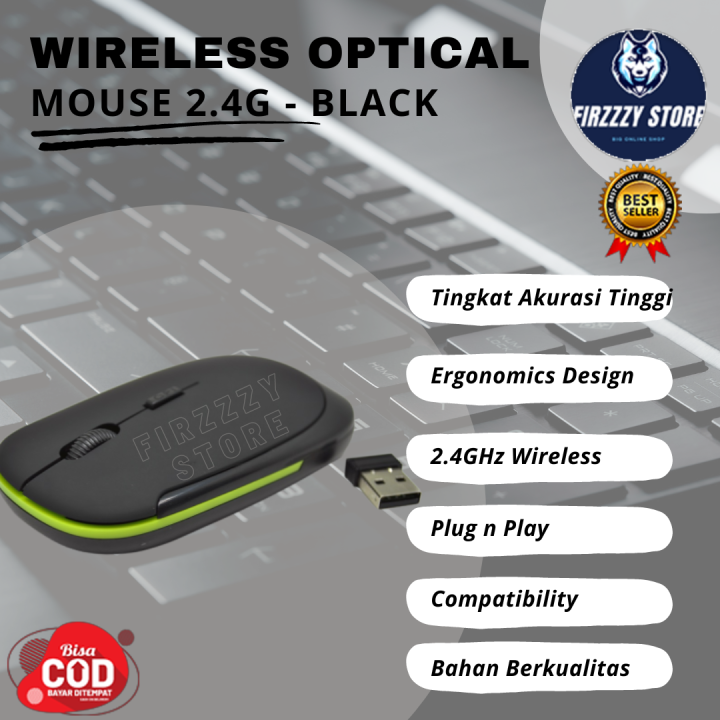 Wireless Optical Mouse 2.4G - Black | Lazada Indonesia