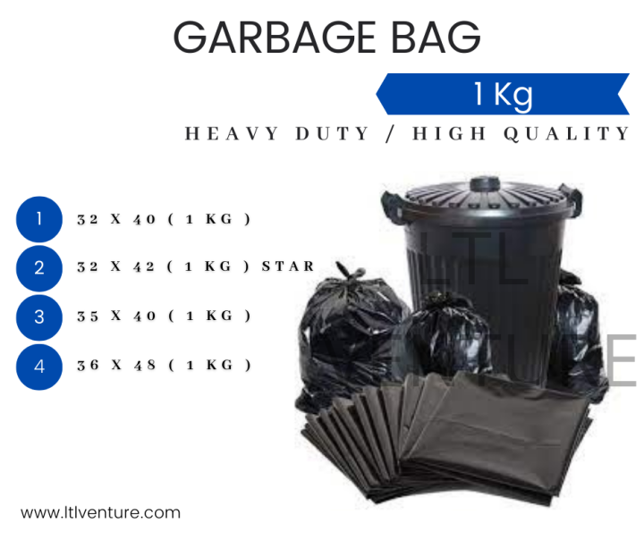 Garbage Bag Plastic Bag Extra Large Thick Heavy Duty/Plastik Beg Sampah ...