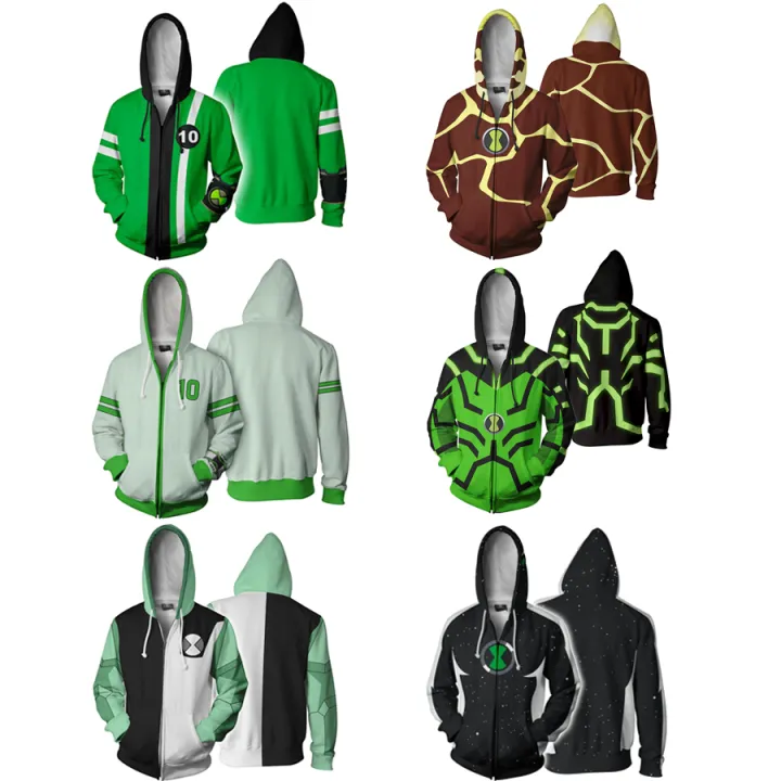 Ben Tennyson Hooded Hoodie Ben10 Alien Force Costume Jacket | Lazada PH
