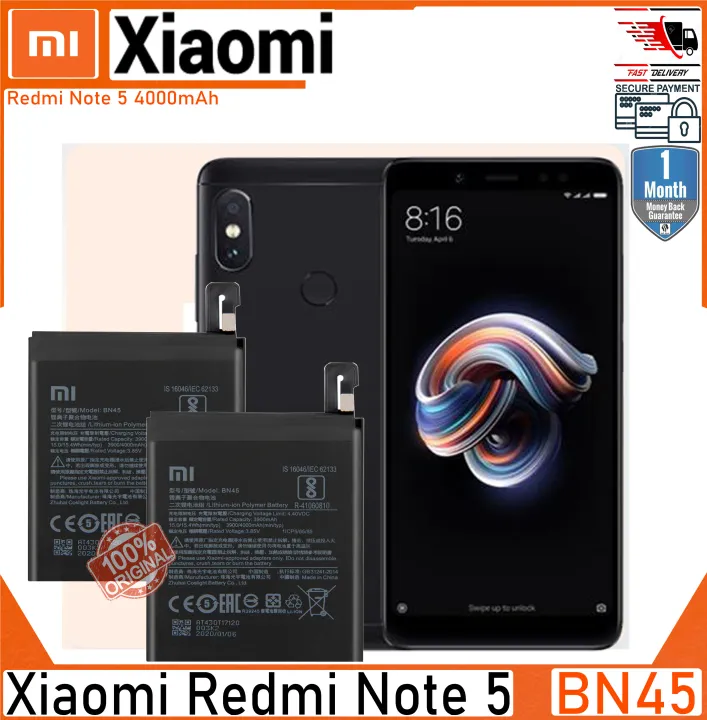 Xiaomi Redmi Note 5 BN45 Battery (Original Equipment Manufacturer) 4000mAh | Lazada PH