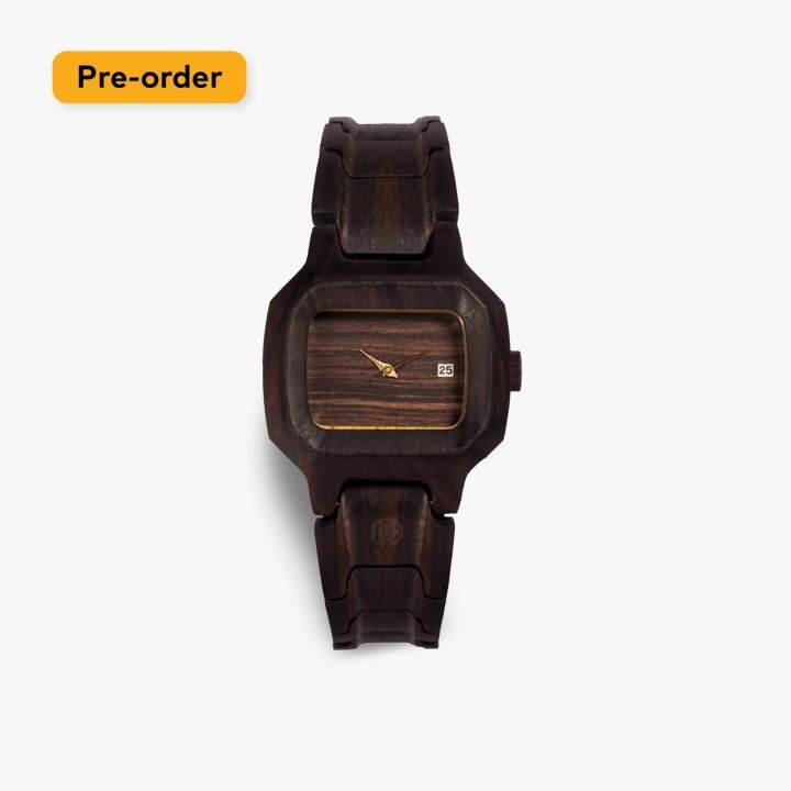[PRE ORDER] Matoa Alor Jam Tangan Kayu Pria/Wanita/Unisex - Ebony ...