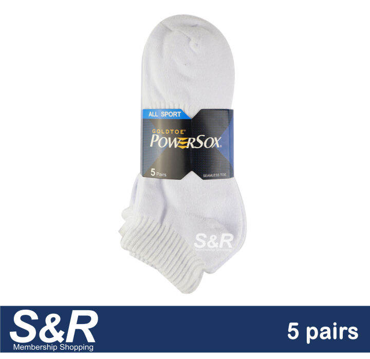 Goldtoe Powersox White Socks 5 pairs | Lazada PH