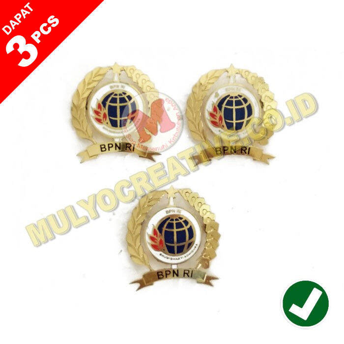 Bros Pin Logo BPN RI Model Padi Kapas Jarum Lencana BPN RI/3pcs ...