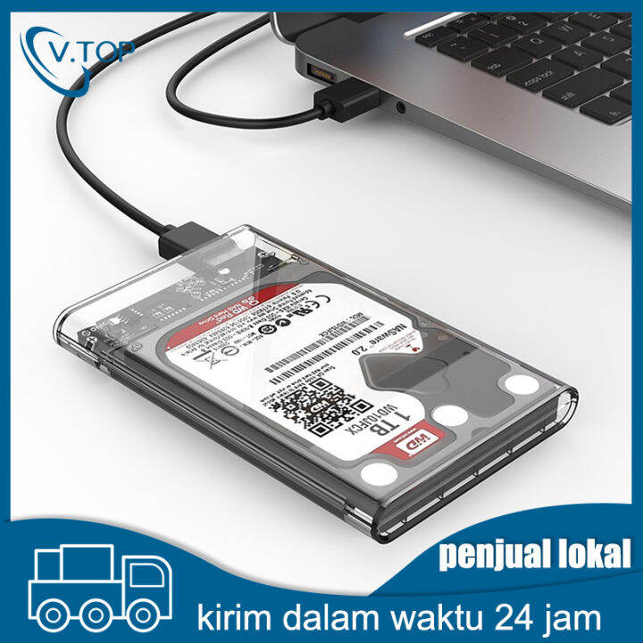 V.TOP Case HDD Eksternal Casing Orico Transparan Hardisk Enclosure 2.5 inch USB 3.0 | Lazada ...