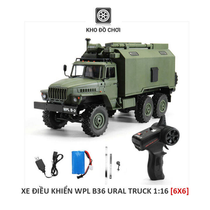 Ô tô điều khiển WPL B36 URAL 4320 6x6 1:16 - RTR [TẶNG BIỂN + STICKER ...
