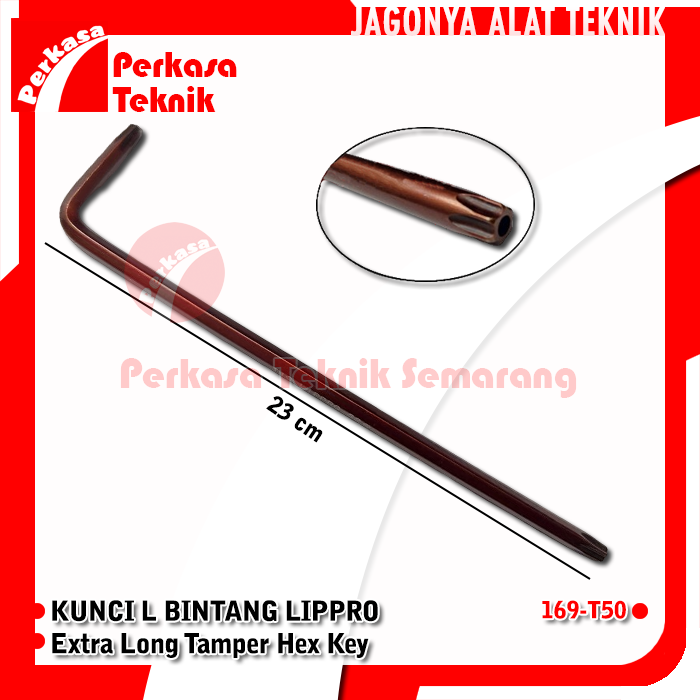 LIPPRO 169-T50 Kunci L Bintang Ekstra Panjang Lubang Extra Long Ecer ...