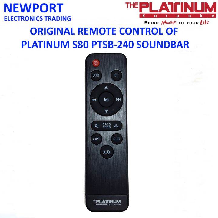 Original Platinum Remote Control of Platinum S80 PTSB-240 Soundbar ...
