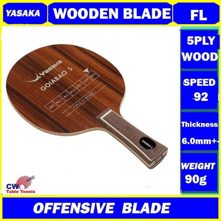 Yasaka Goiabao 5 WOODEN BLADE TABLE TENNIS BAT PINGPONG KAYU PING PONG GETAH TABLE TENNIS RUBBER ...